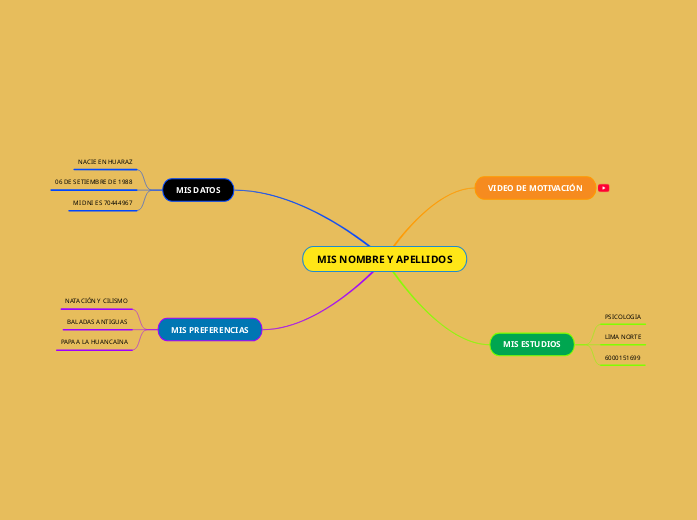 MIS NOMBRE Y APELLIDOS - Mind Map
